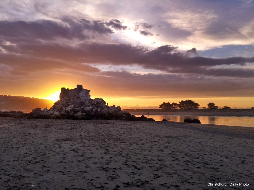 Sunset at Shag Rock – Ōtautahi / Christchurch Daily Photo